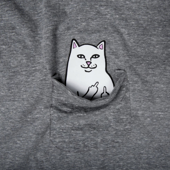 Ripndip | Shirts | Ripndip Lord Nermal Grey Pocket Tee | Poshmark